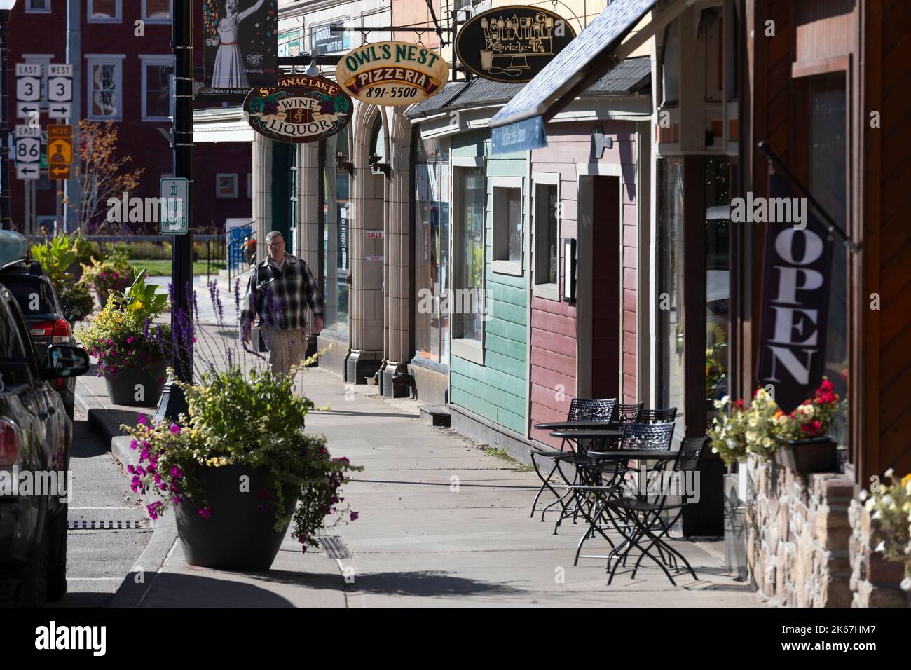 Town center, Saranac Lake, New York Adirondacks Stock Photo - Alamy