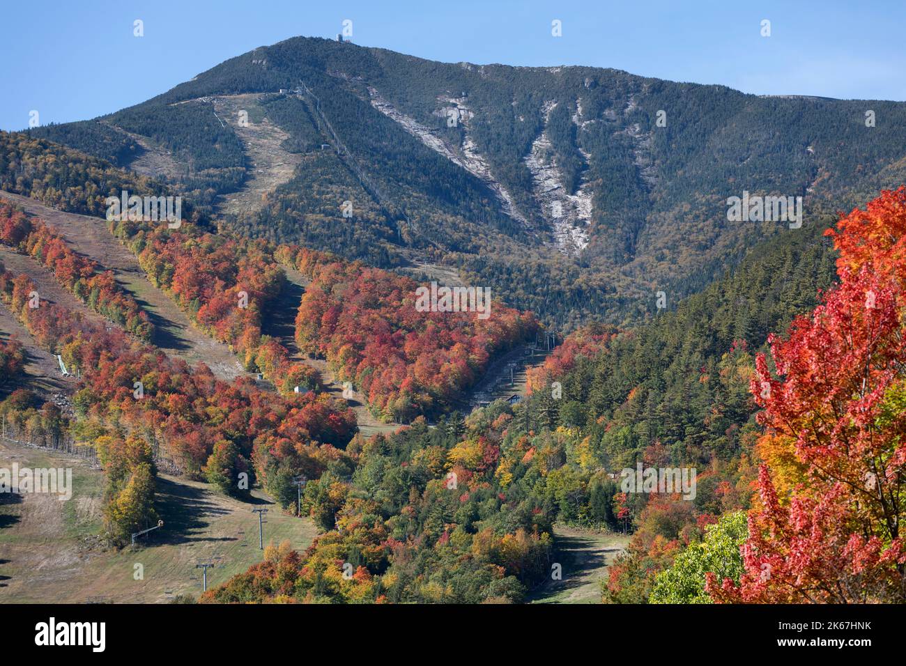 Off season fall foliage Whiteface Mountain Ski Resort, Adirondacks, New ...