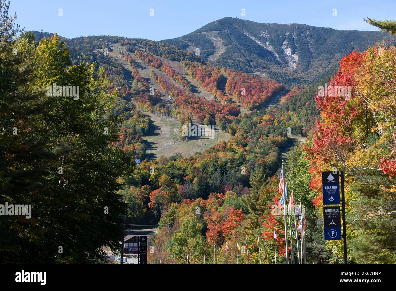 Off season fall foliage Whiteface Mountain Ski Resort, Adirondacks, New ...