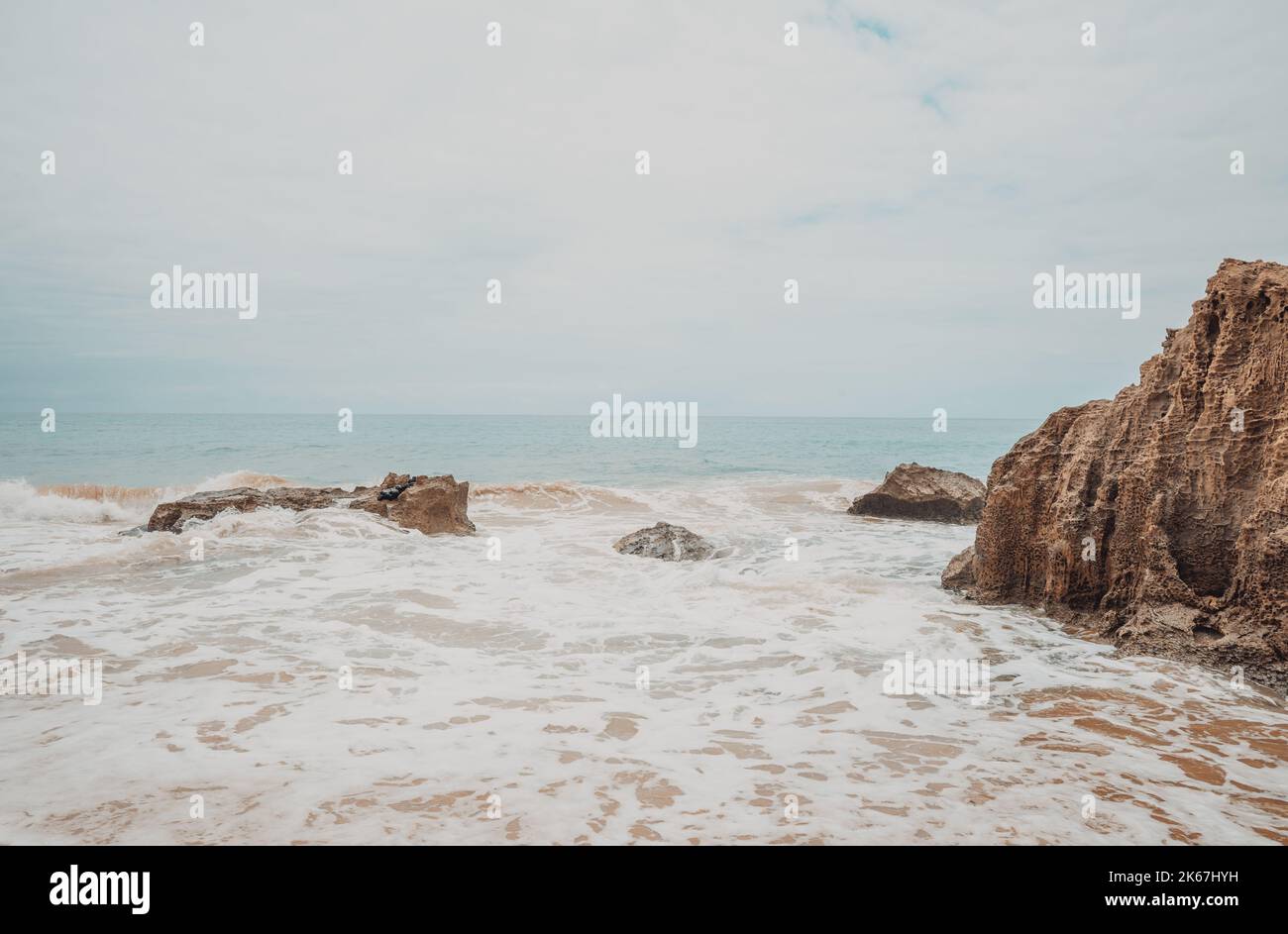 Minimal ocean aesthetic background, copy space Stock Photo - Alamy