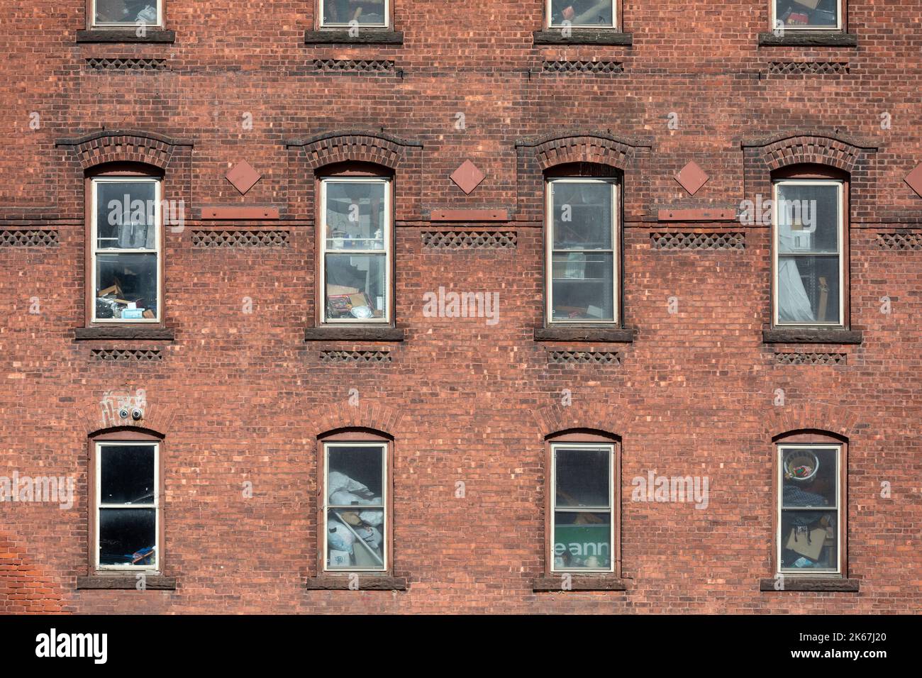 Facade old mill building, Richard Vermont Stock Photo - Alamy