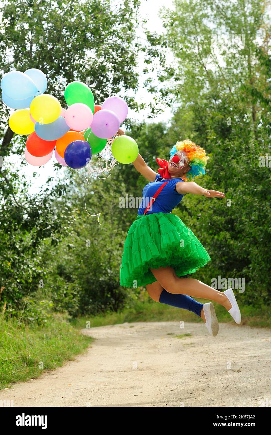 clown, fun, happy, clowns, colorful, funny, good mood, balloons ...