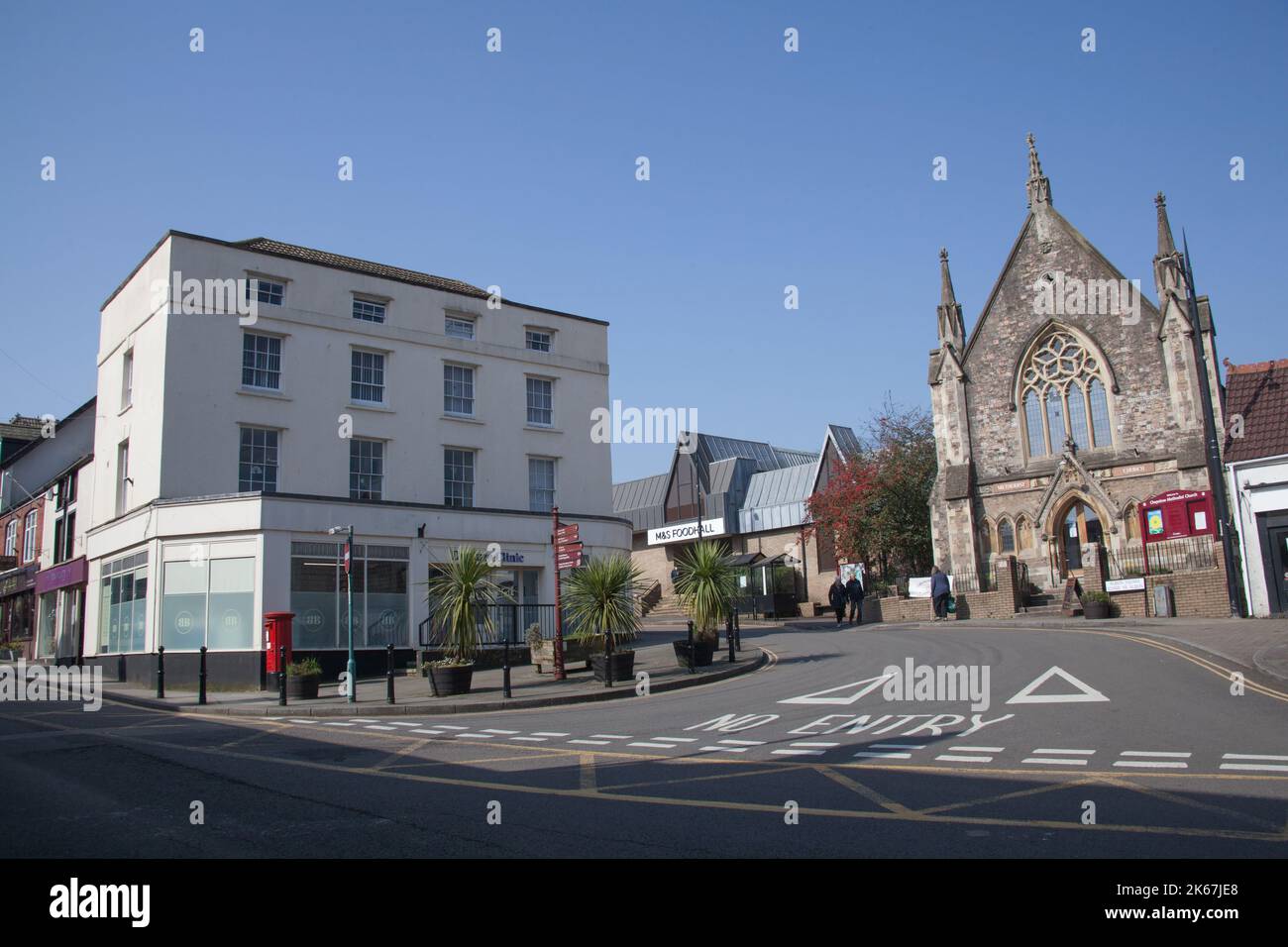Views of Chepstow town centre, in Monmouthshire in Wales in the UK ...