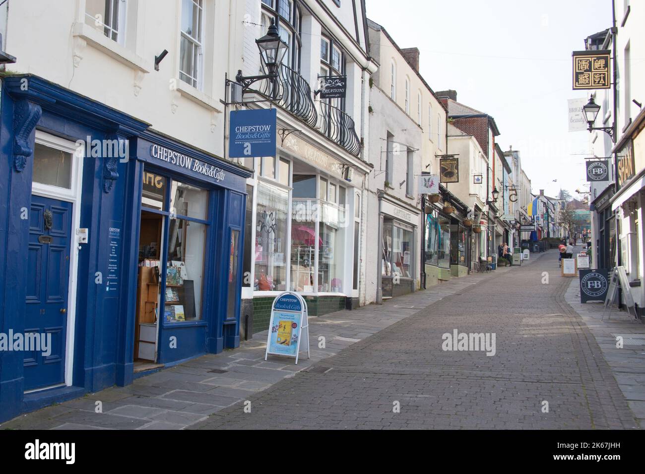 Views of Chepstow town centre, in Monmouthshire in Wales in the UK ...