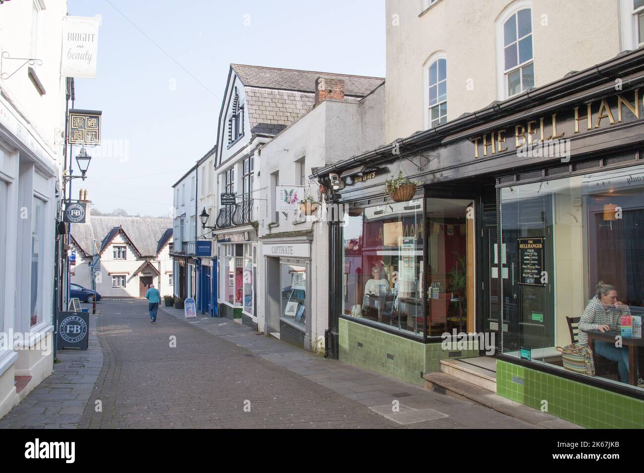 Views of Chepstow town centre, in Monmouthshire in Wales in the UK ...