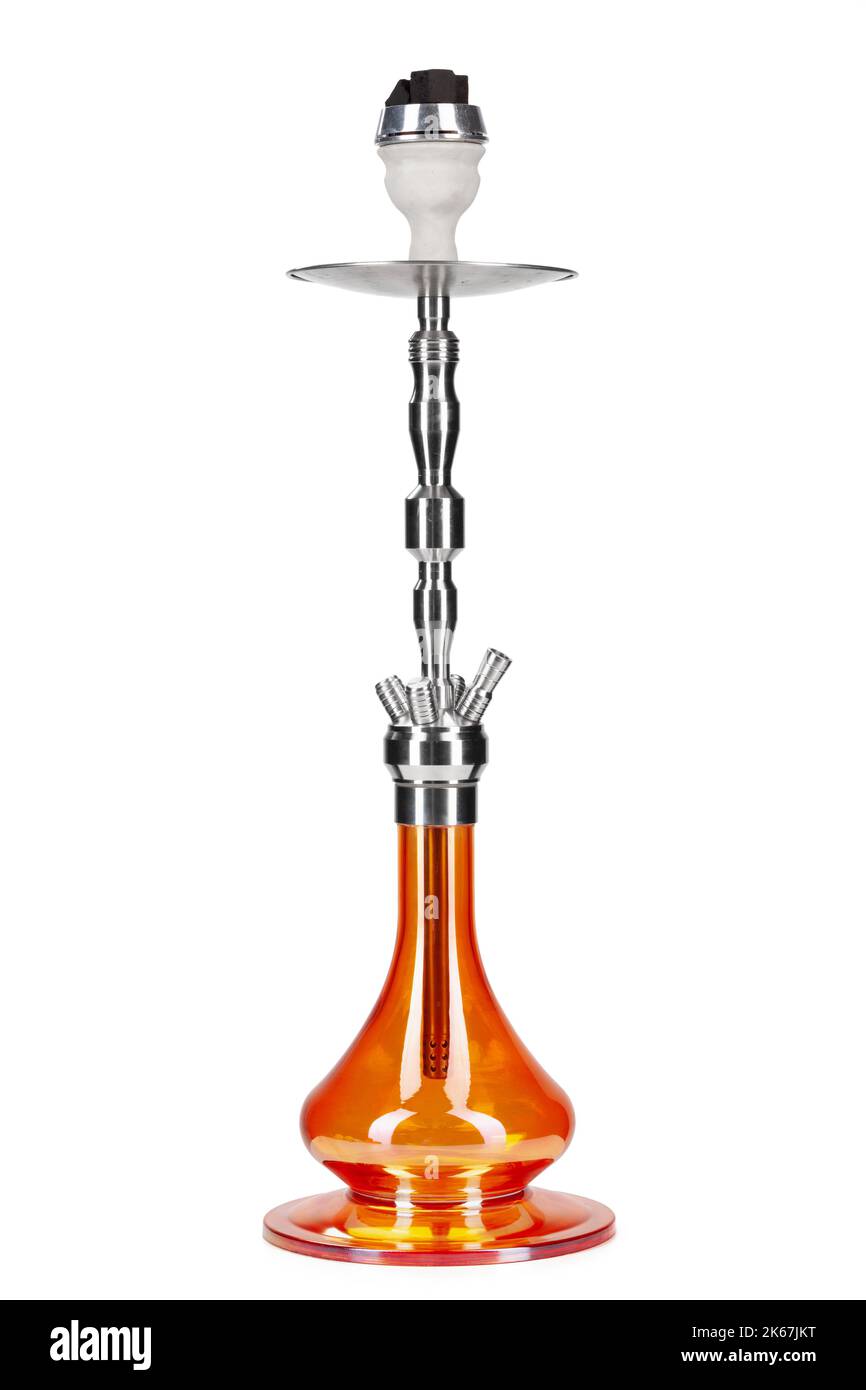 Modern hookah isolated on white background Stock Photo - Alamy