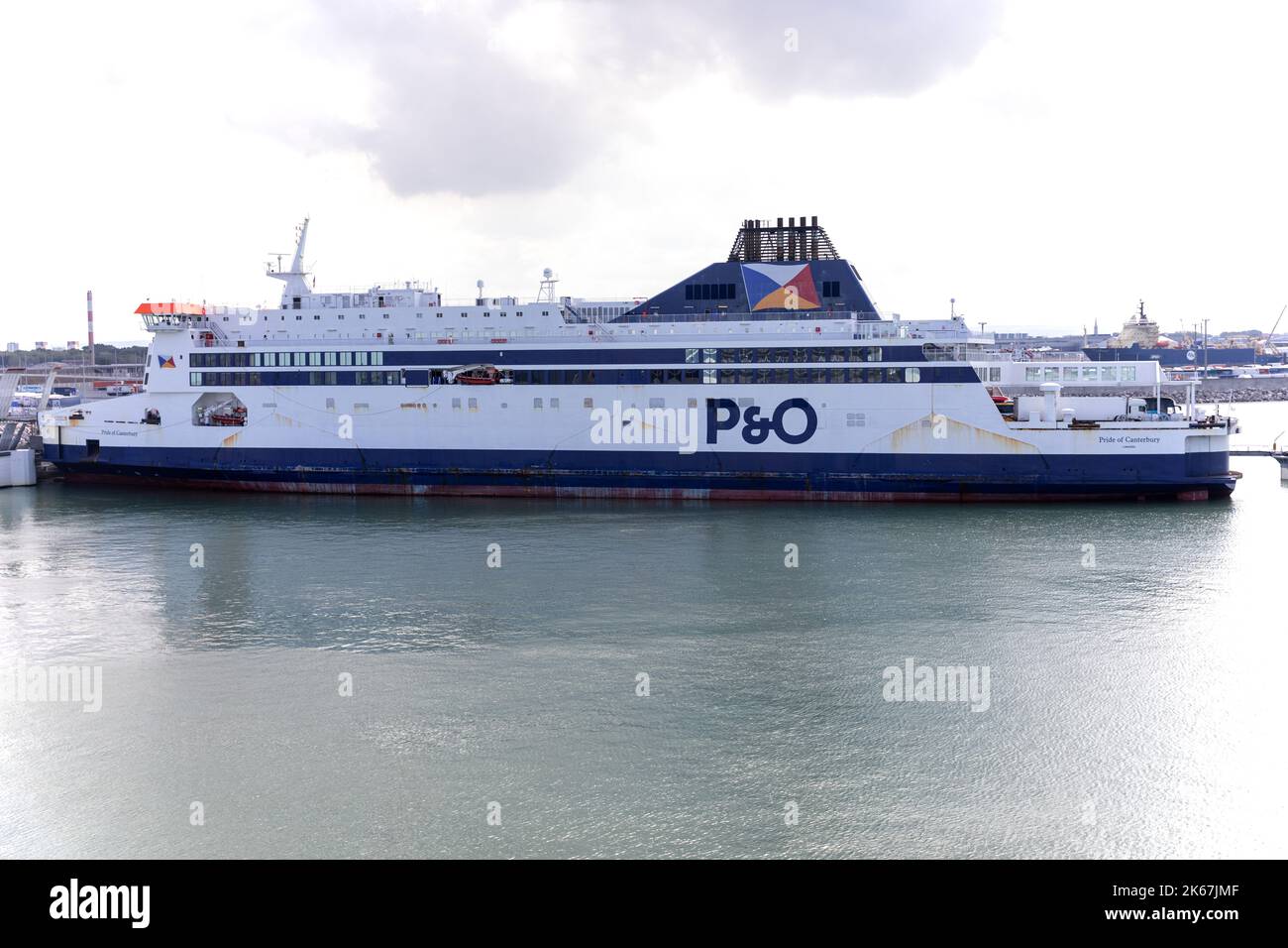 P&O Cross-Channel ferry docked at Calais Port, on the northern tip of ...