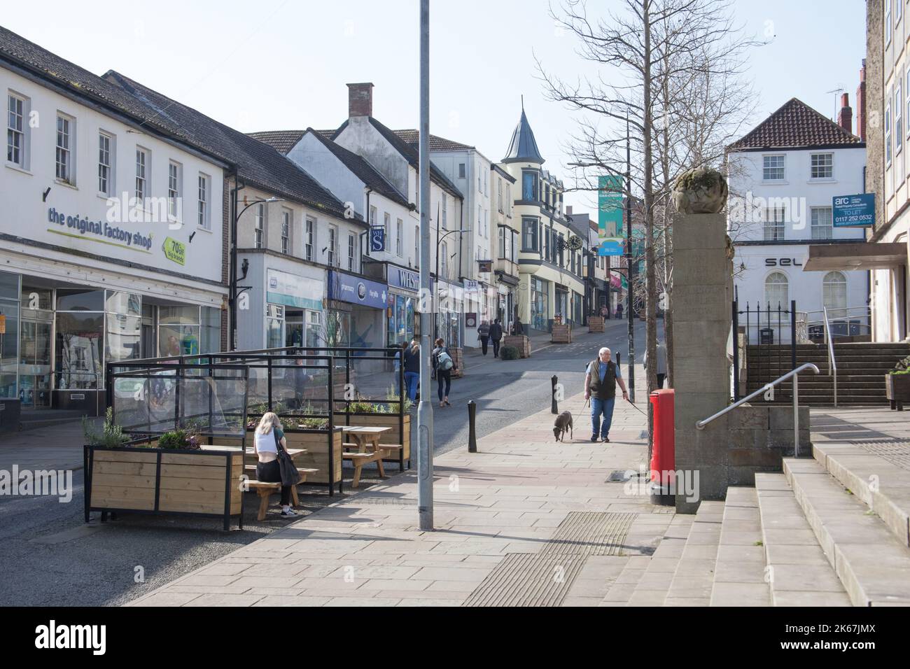 Views of Chepstow town centre, in Monmouthshire in Wales in the UK ...
