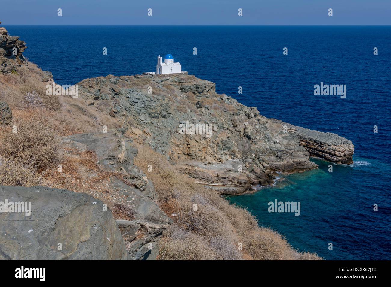 Landmark Seven Martyrs Chapel at Kastro on the Greek island of Sifnos ...