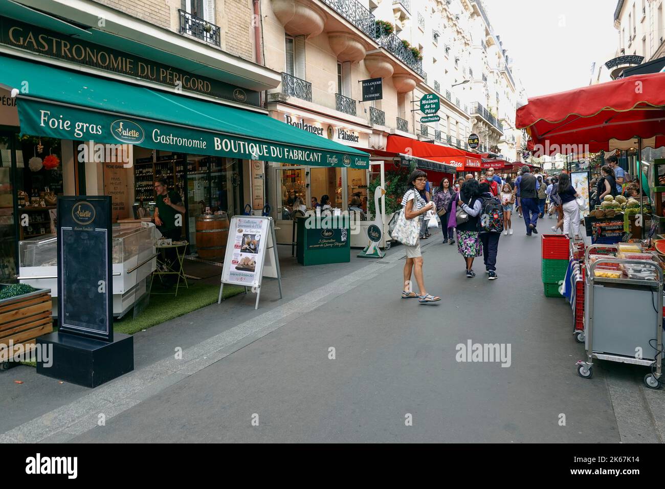 France Paris, Rue Daguerre in the 14th arrondissement near the ...