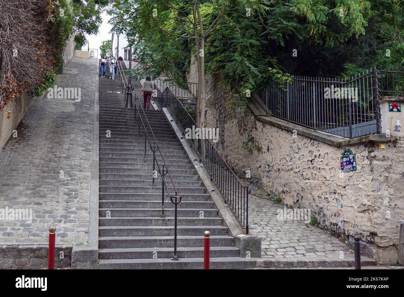 France Paris, Montmartre district in the18th arrondissement, is ...
