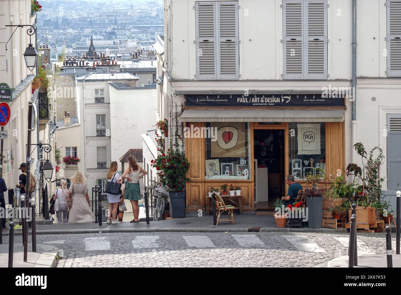 France Paris, Montmartre district in the18th arrondissement, is ...