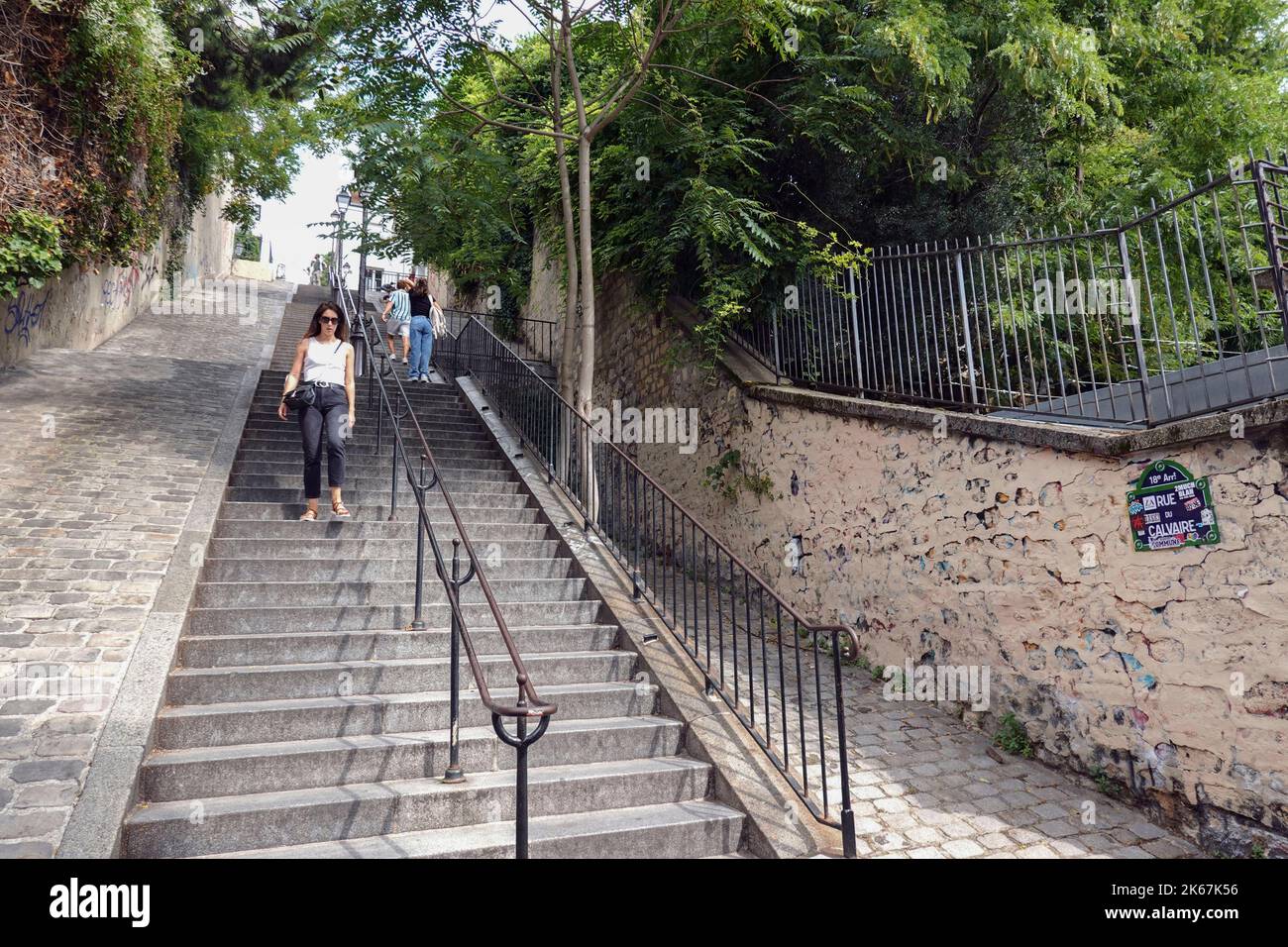 France Paris, Montmartre district in the18th arrondissement, is ...