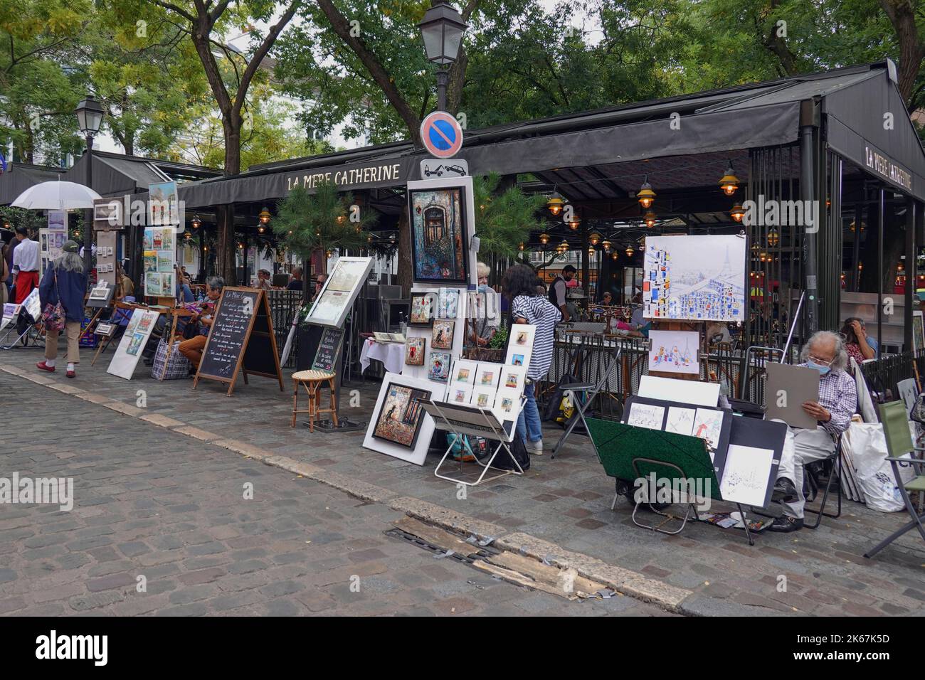France Paris, Montmartre district in the18th arrondissement, is ...