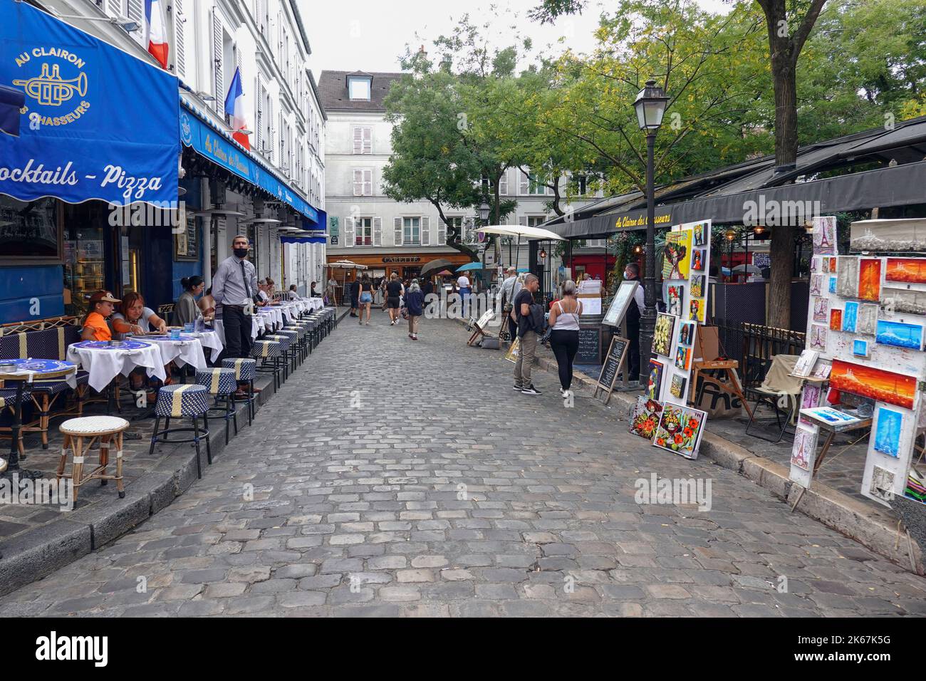 France Paris, Montmartre district in the18th arrondissement, is ...