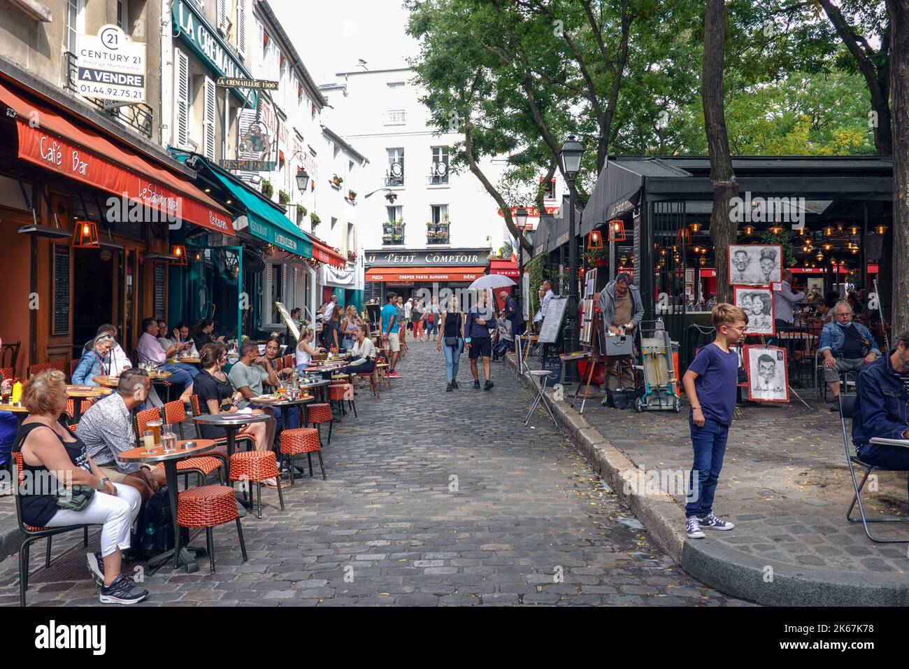 France Paris, Montmartre district in the18th arrondissement, is ...