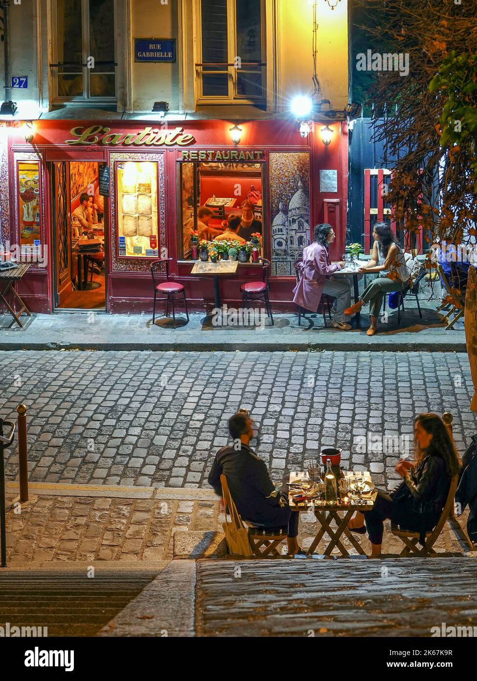 France Paris, Montmartre district in the18th arrondissement, is ...