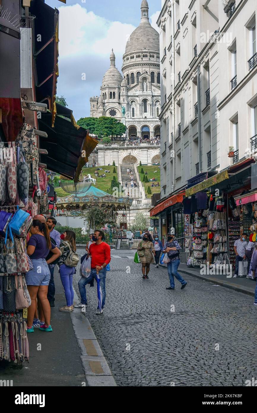 France Paris, Montmartre district in the18th arrondissement, is ...