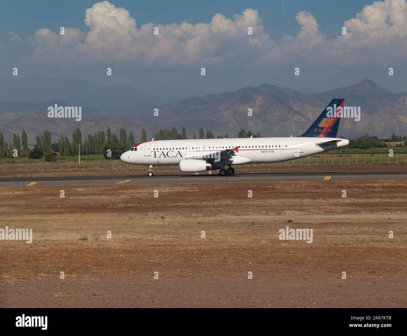 A single TACA aircraft in the International airport of Santiago do Chile Stock Photo - Alamy