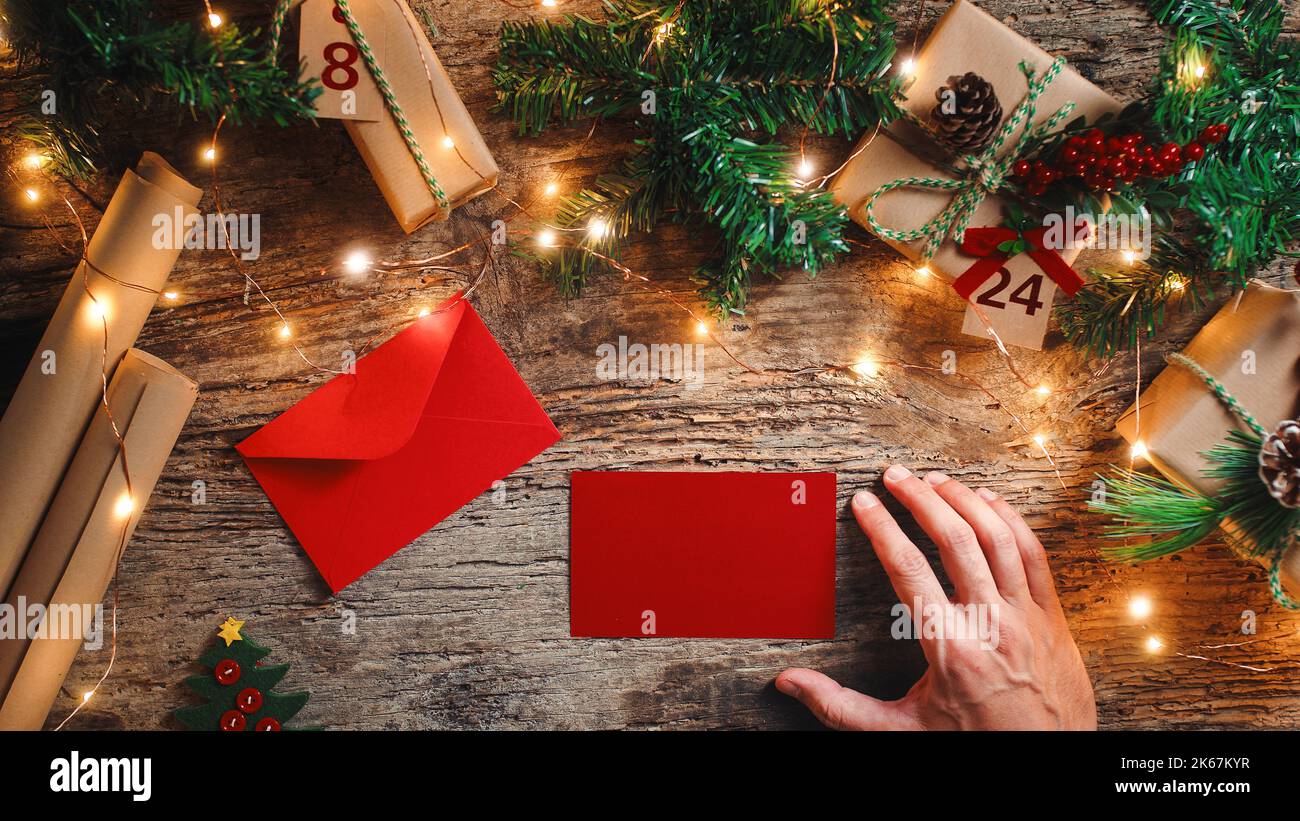 Red letter for Santa Claus Stock Photo - Alamy