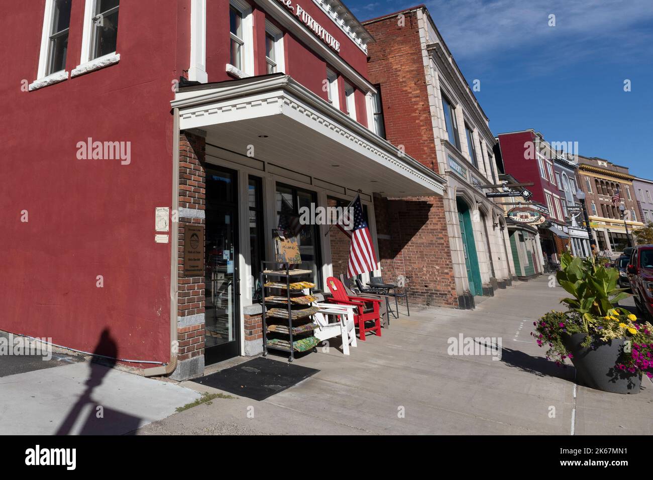 Town center, Saranac Lake, New York Adirondacks Stock Photo - Alamy
