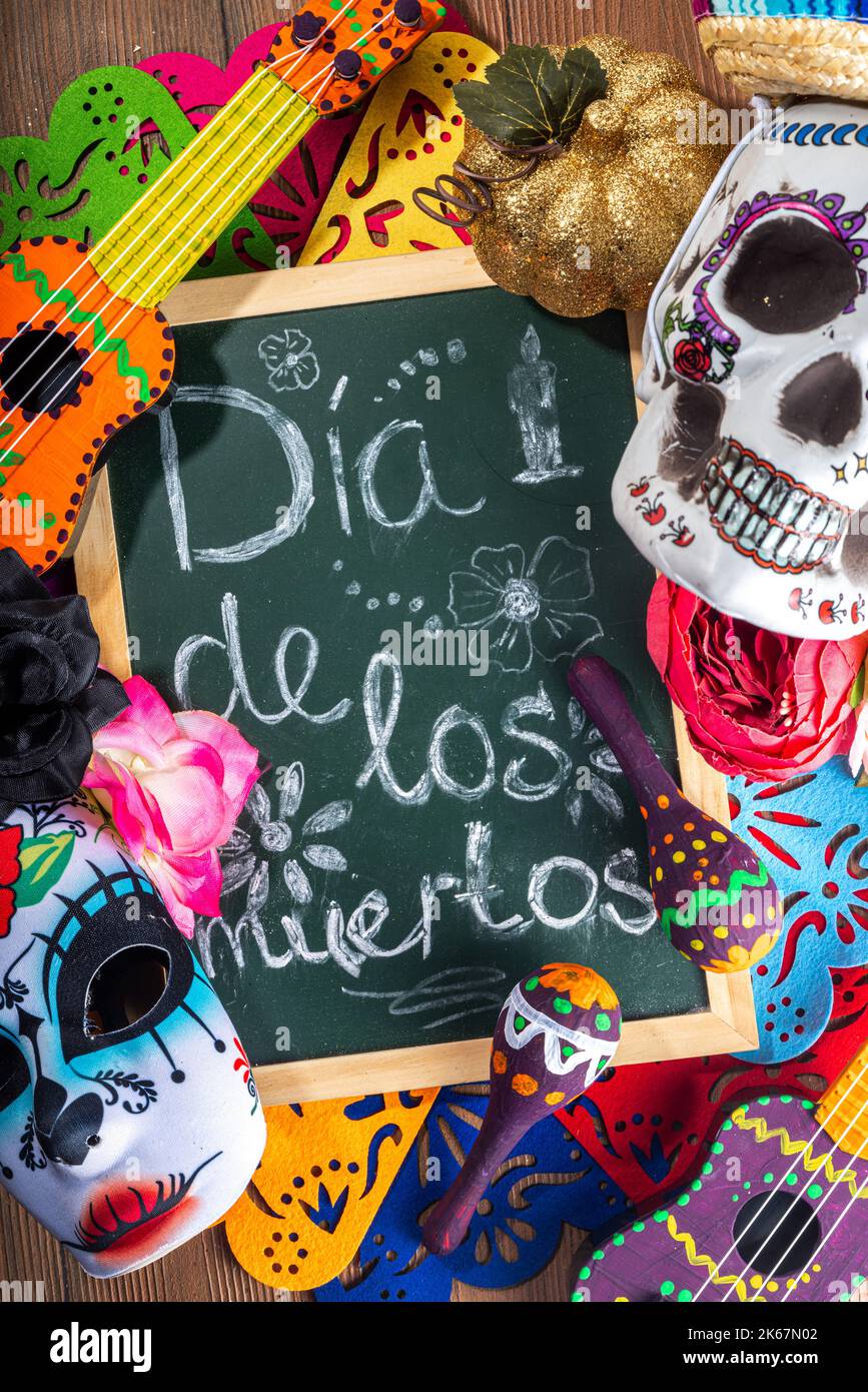 Spanish Mexican traditional holiday, autumn festival Day of the Dead ...