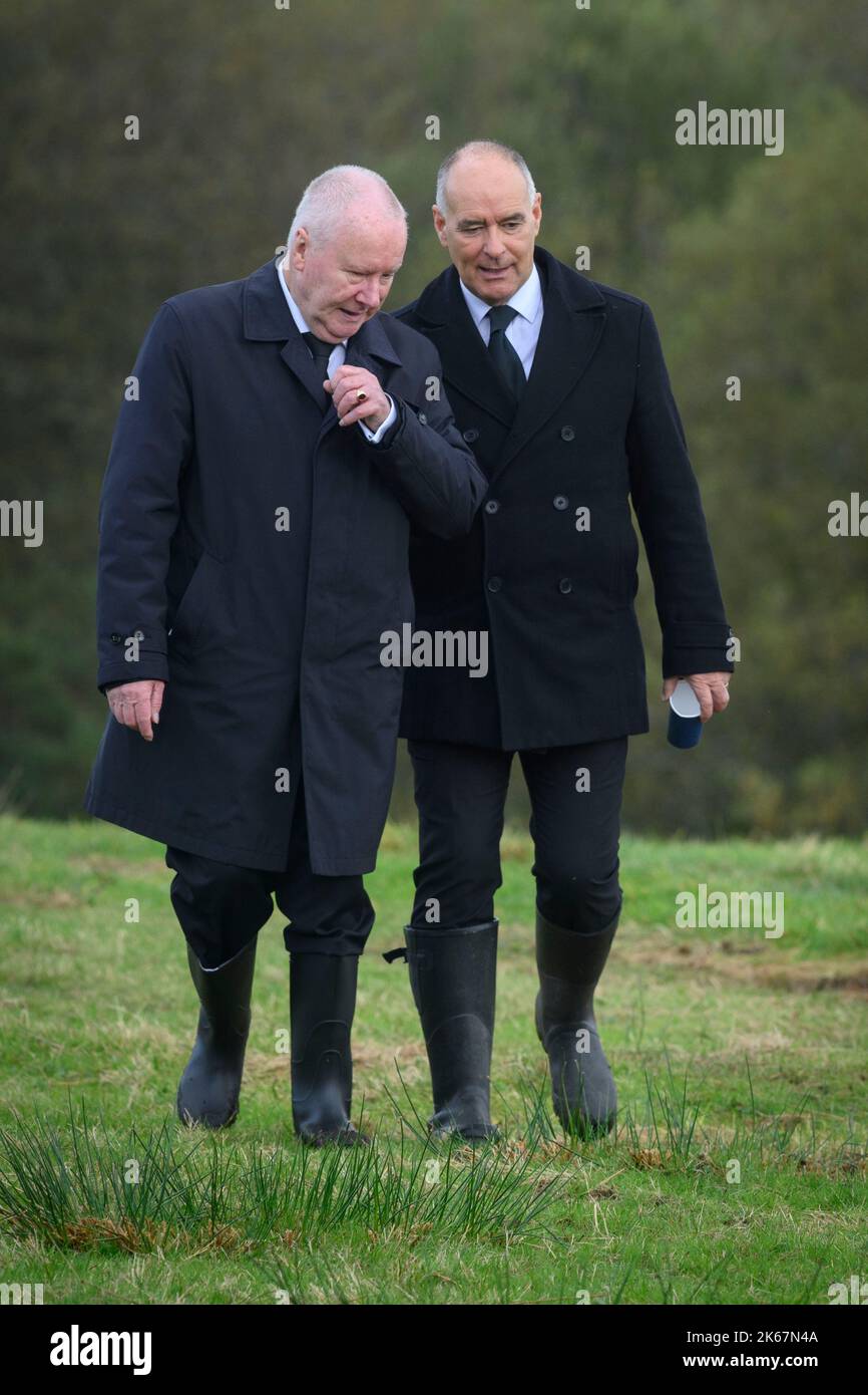 Mourners at the burial of Ian Hamilton KC at a plot in the grounds of ...