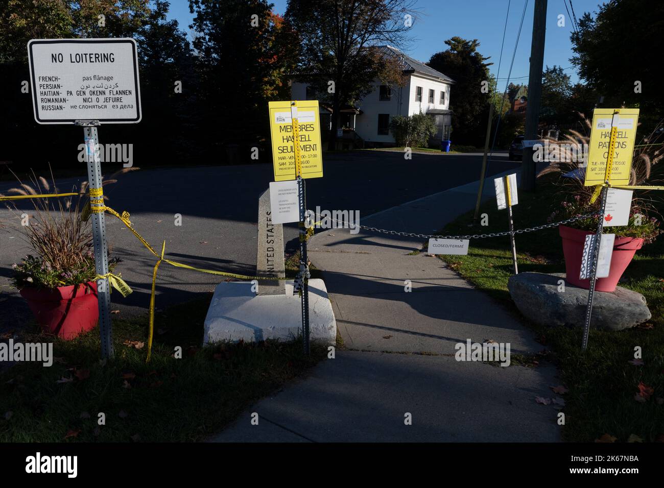 The United States Canada border passes through Derby Line, Vermont ...