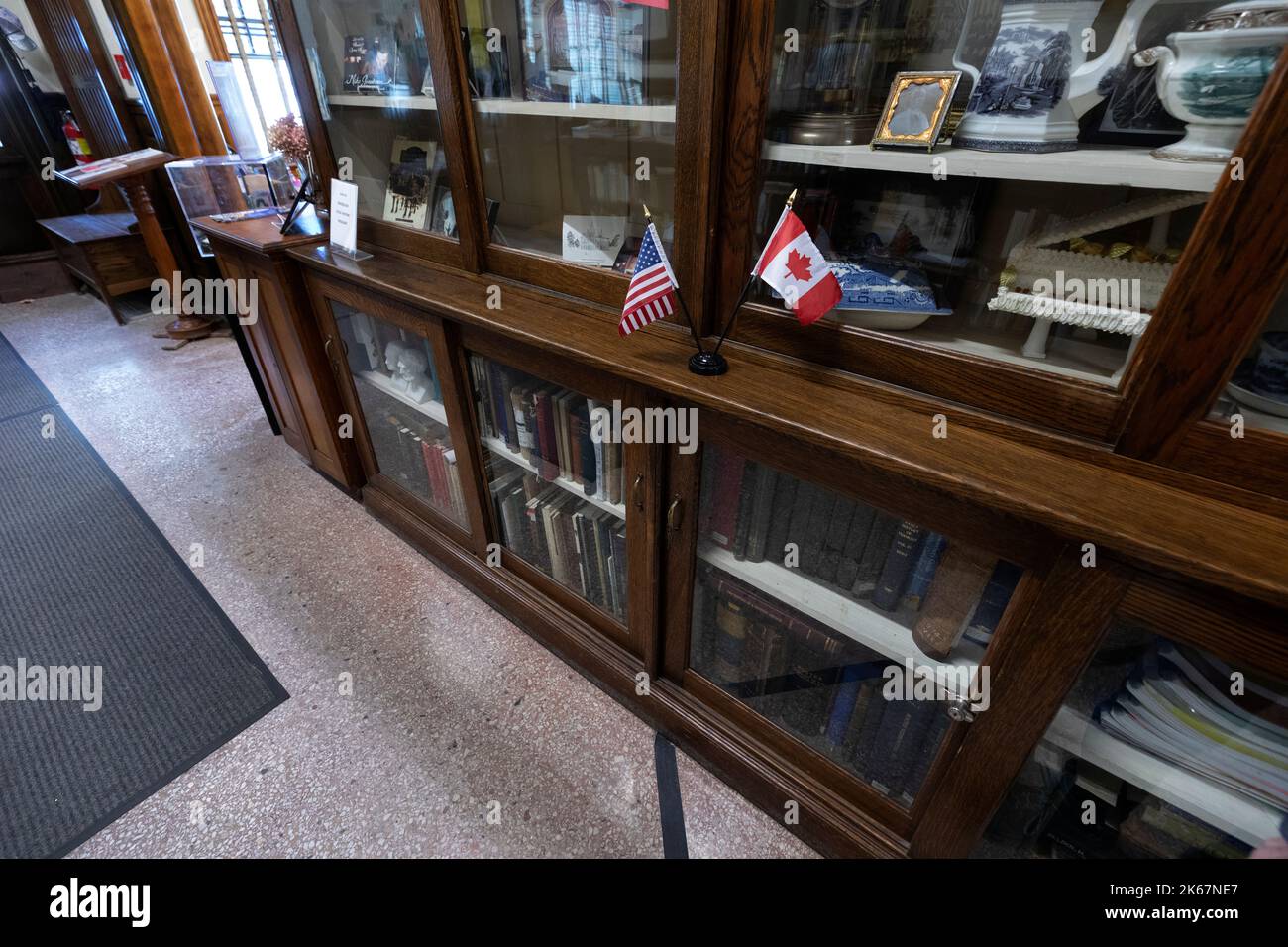 Dividing line, Interior Haskell Library on the U.S. Canada border ...