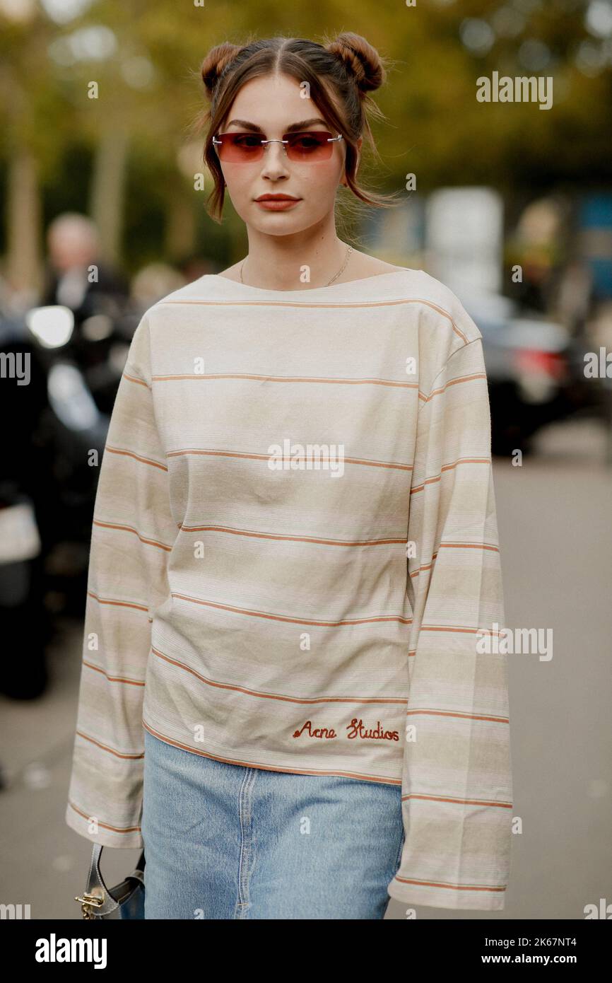 Street style, Allegra Shaw arriving at Acne Spring Summer 2023 show ...