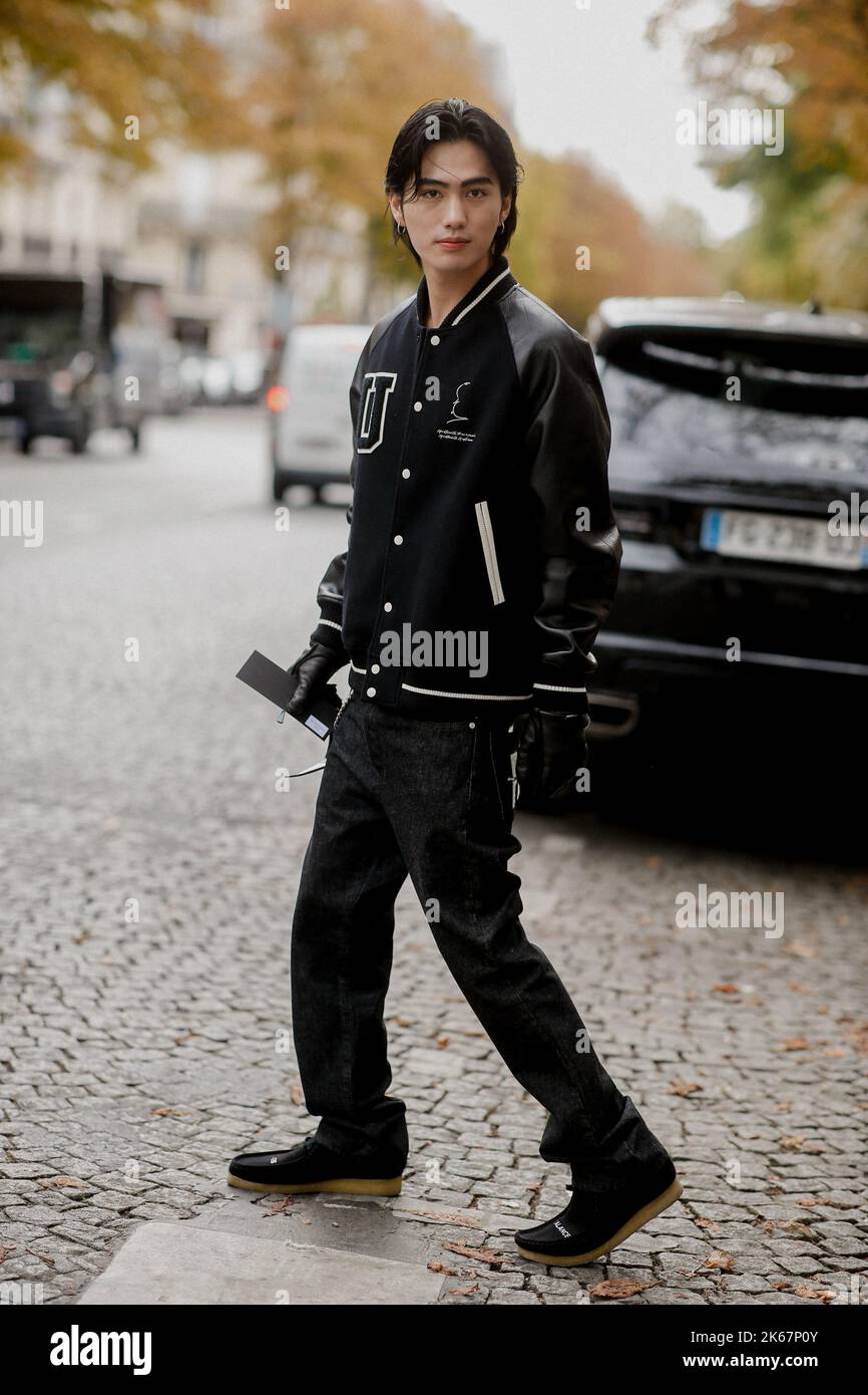 Street style, Shuzo Ohira arriving at Undercover Spring Summer 2023 ...