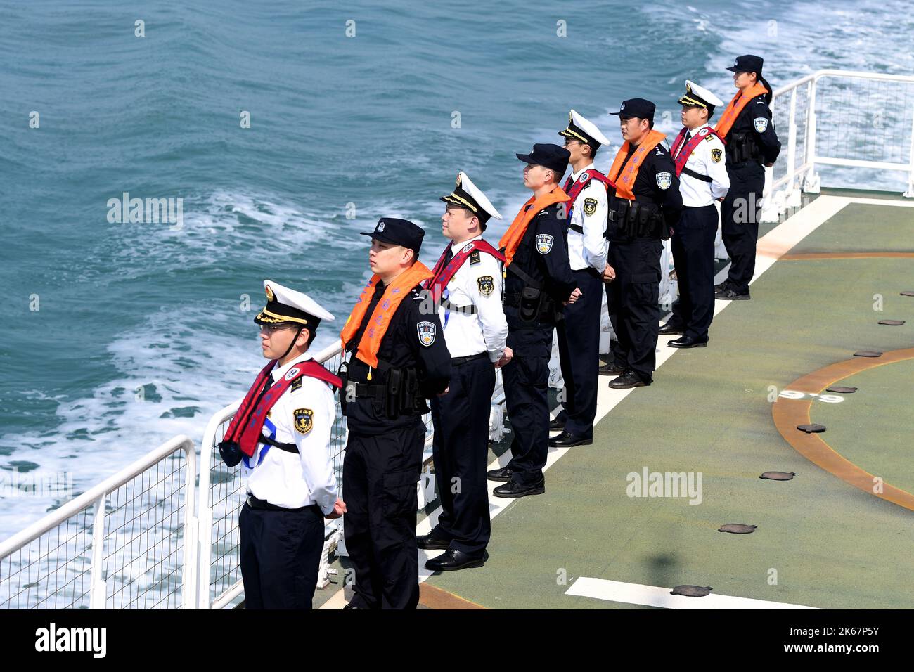 QINGDAO, CHINA - OCTOBER 12, 2022 - Law enforcement officers from ...