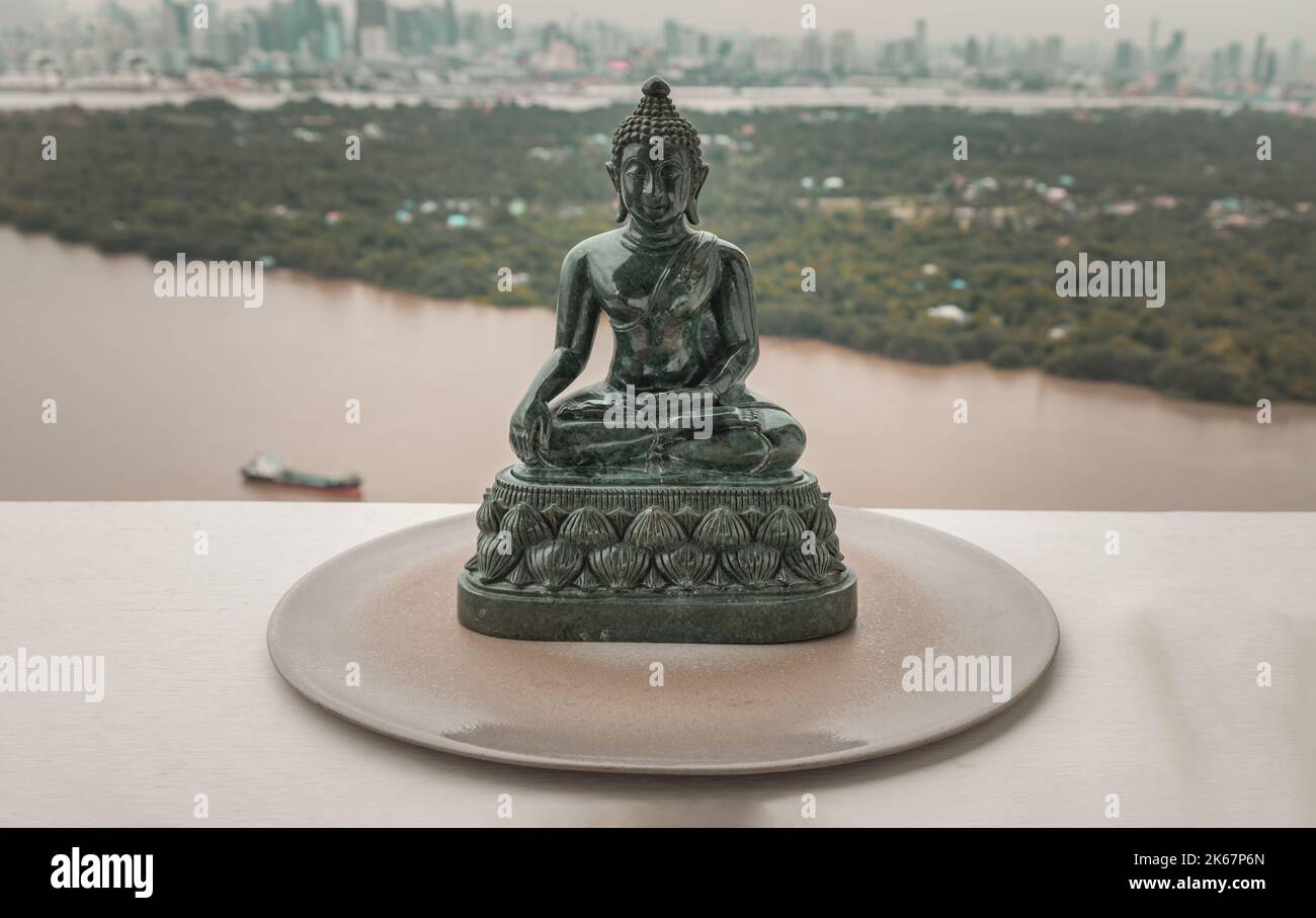 Figurine of Emerald lord buddha gautama or Siddhattha gotama buddha ...