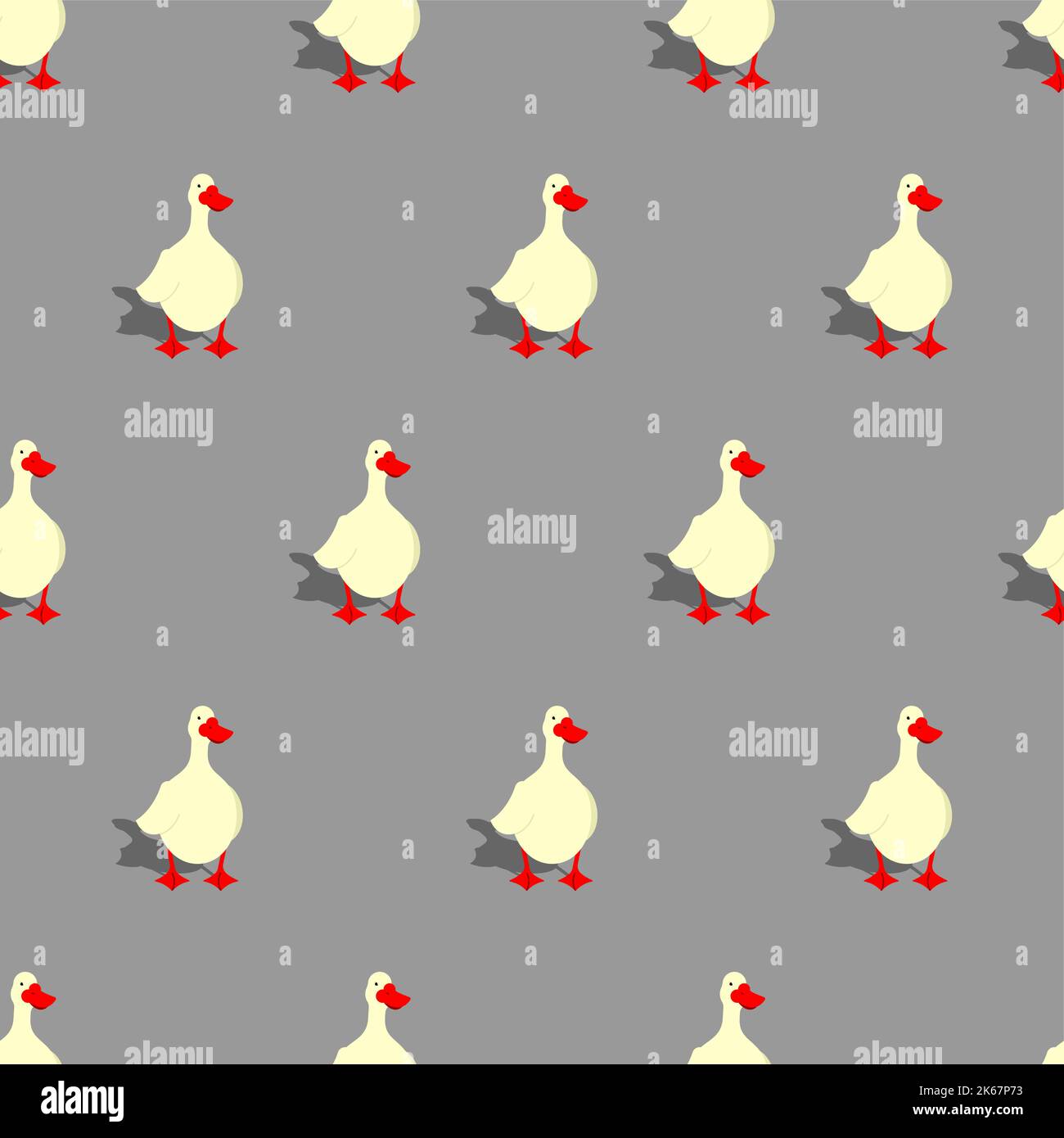 White goose Pattern seamless. waterfowl Background. Baby fabric texture ...