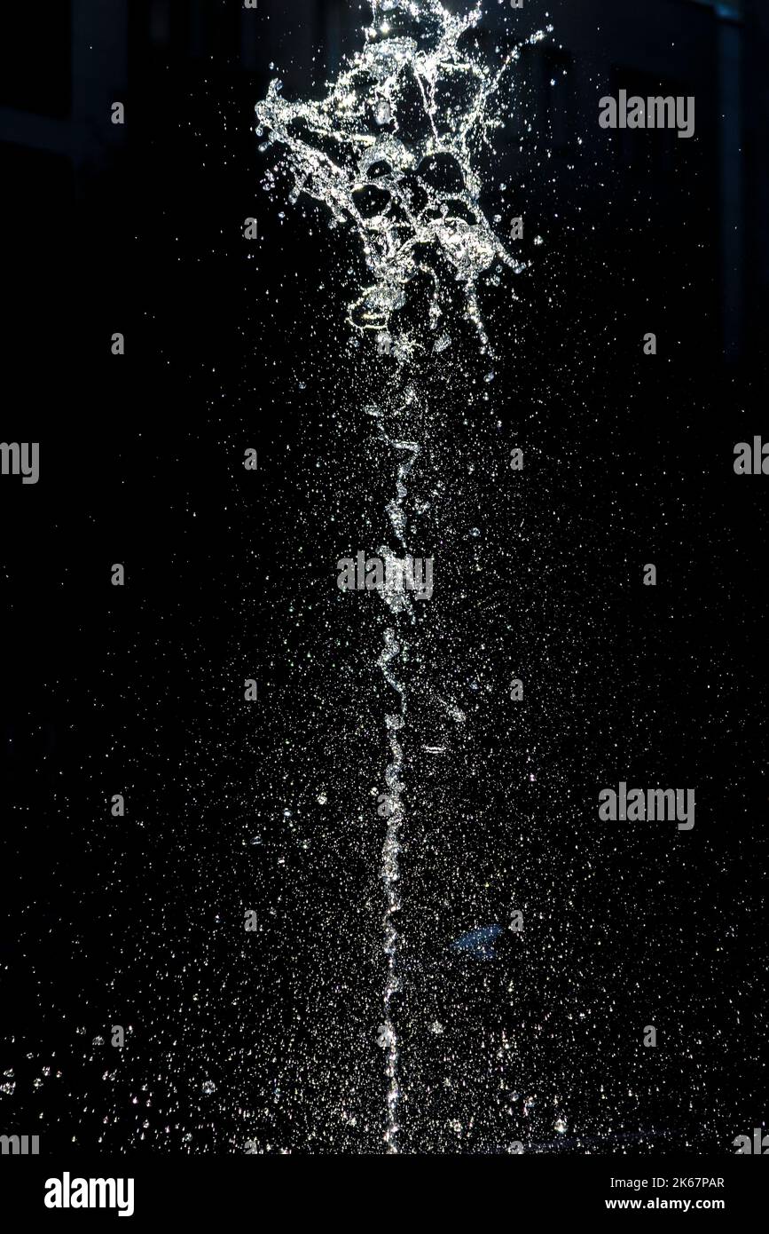 Water splashes from a fountain in Frankfurt, Germany Stock Photo - Alamy