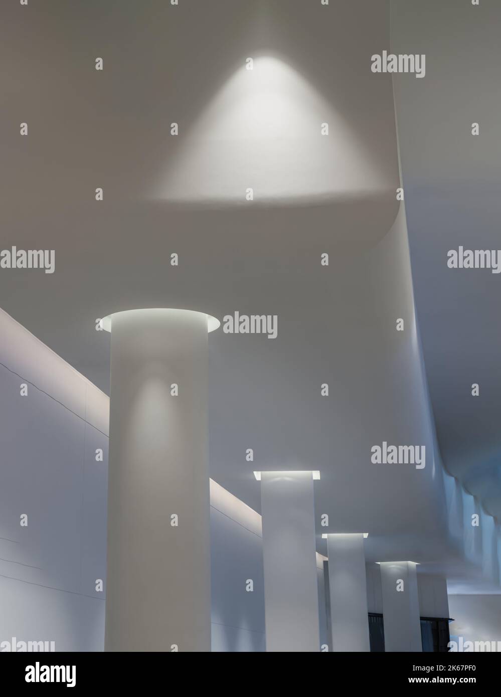 Bangkok, Thailand - Sep 30, 2022 : Concrete interior space with white ...