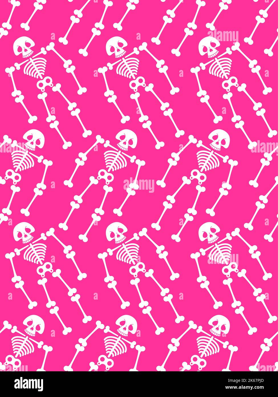 Skeleton cartoon Pattern seamless. Skull funny head Background. Baby ...