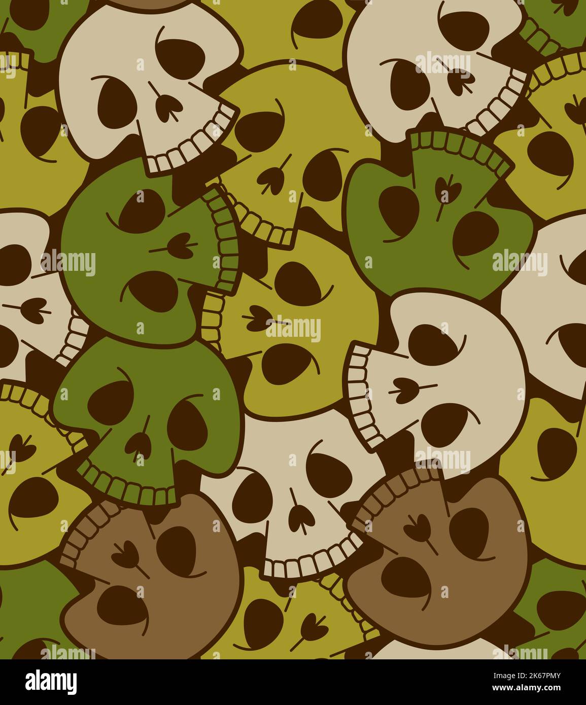 Skull army Pattern seamless. military skeleton Background. soldier ...