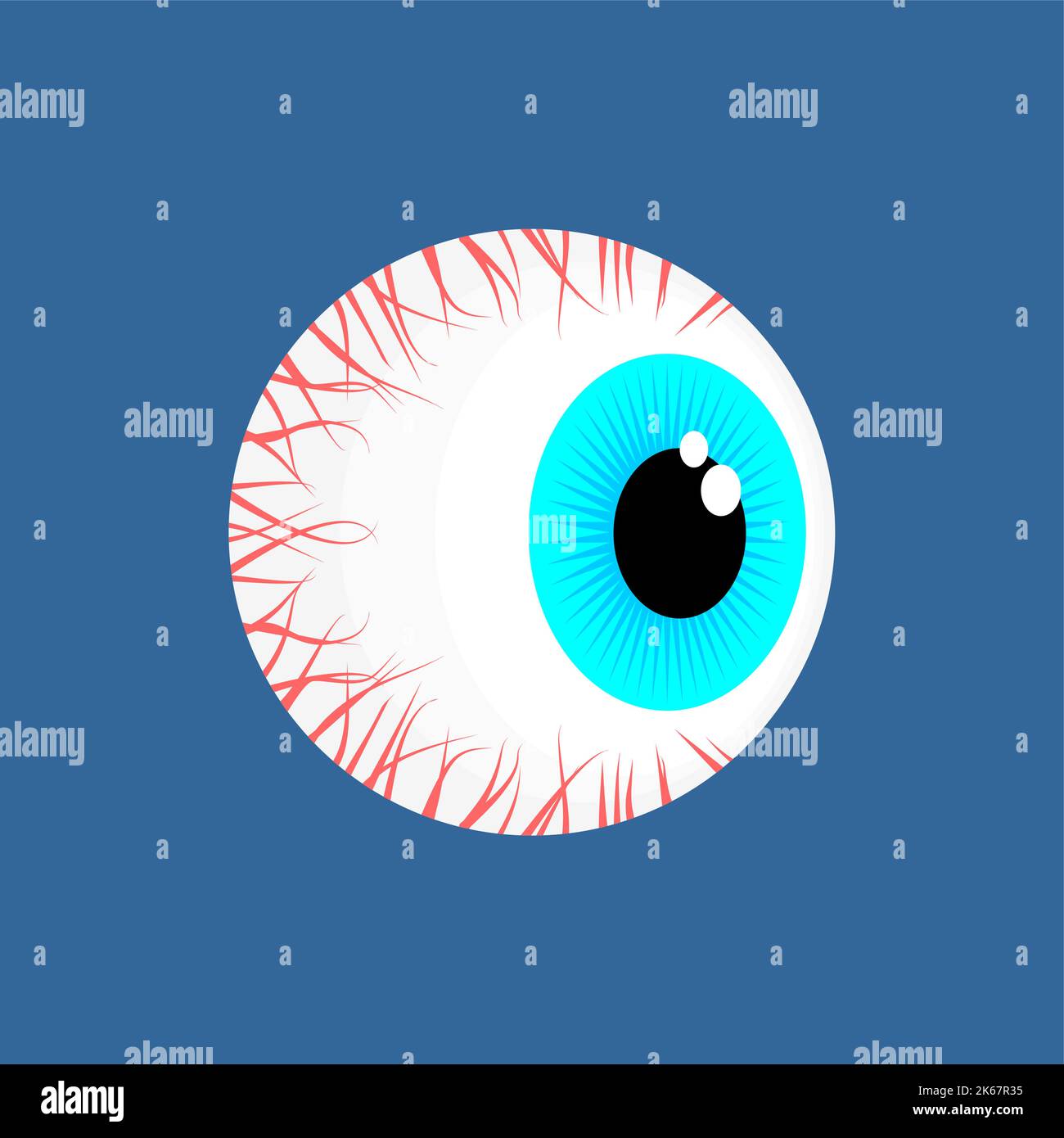 Eyeball isolated. Round eye. Vector illustration Stock Vector Image ...