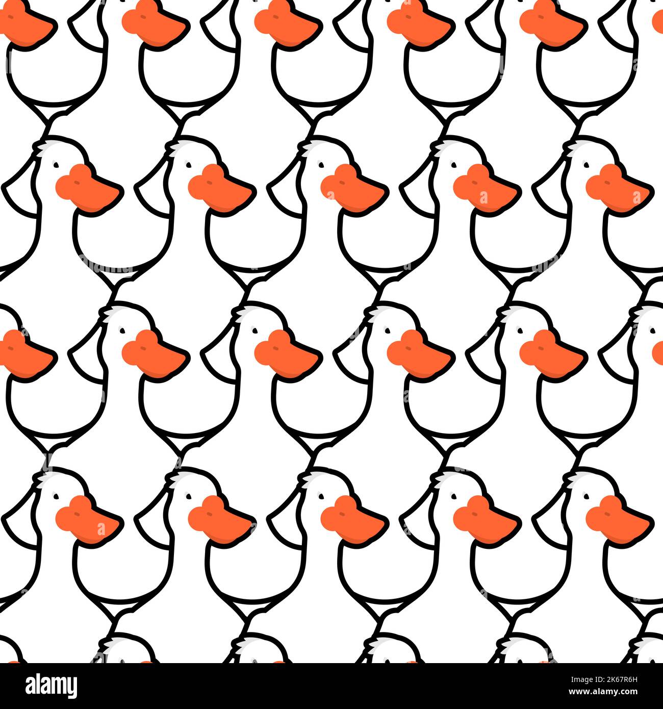 White goose Pattern seamless. waterfowl Background. Baby fabric texture ...