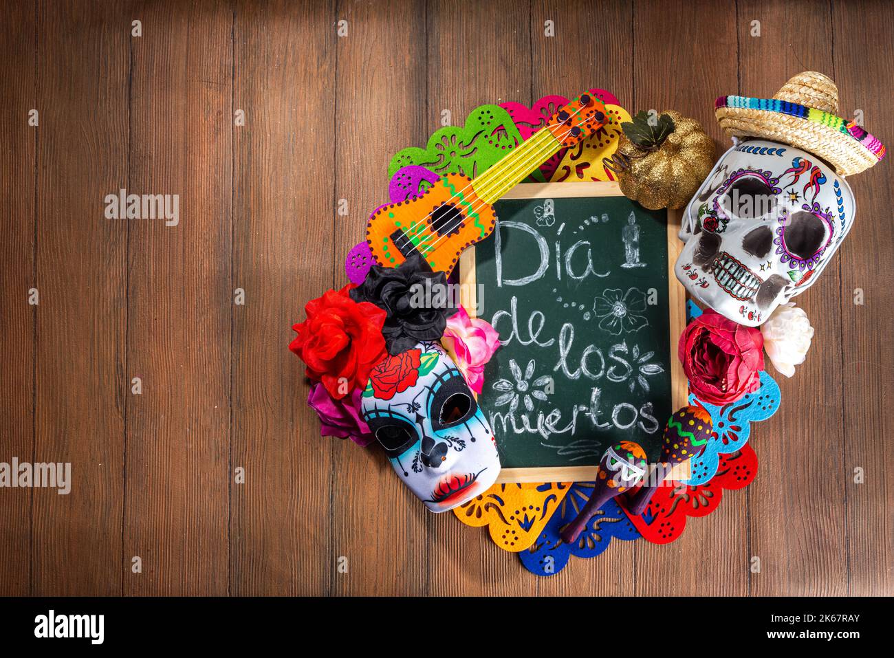 Spanish Mexican traditional holiday, autumn festival Day of the Dead ...