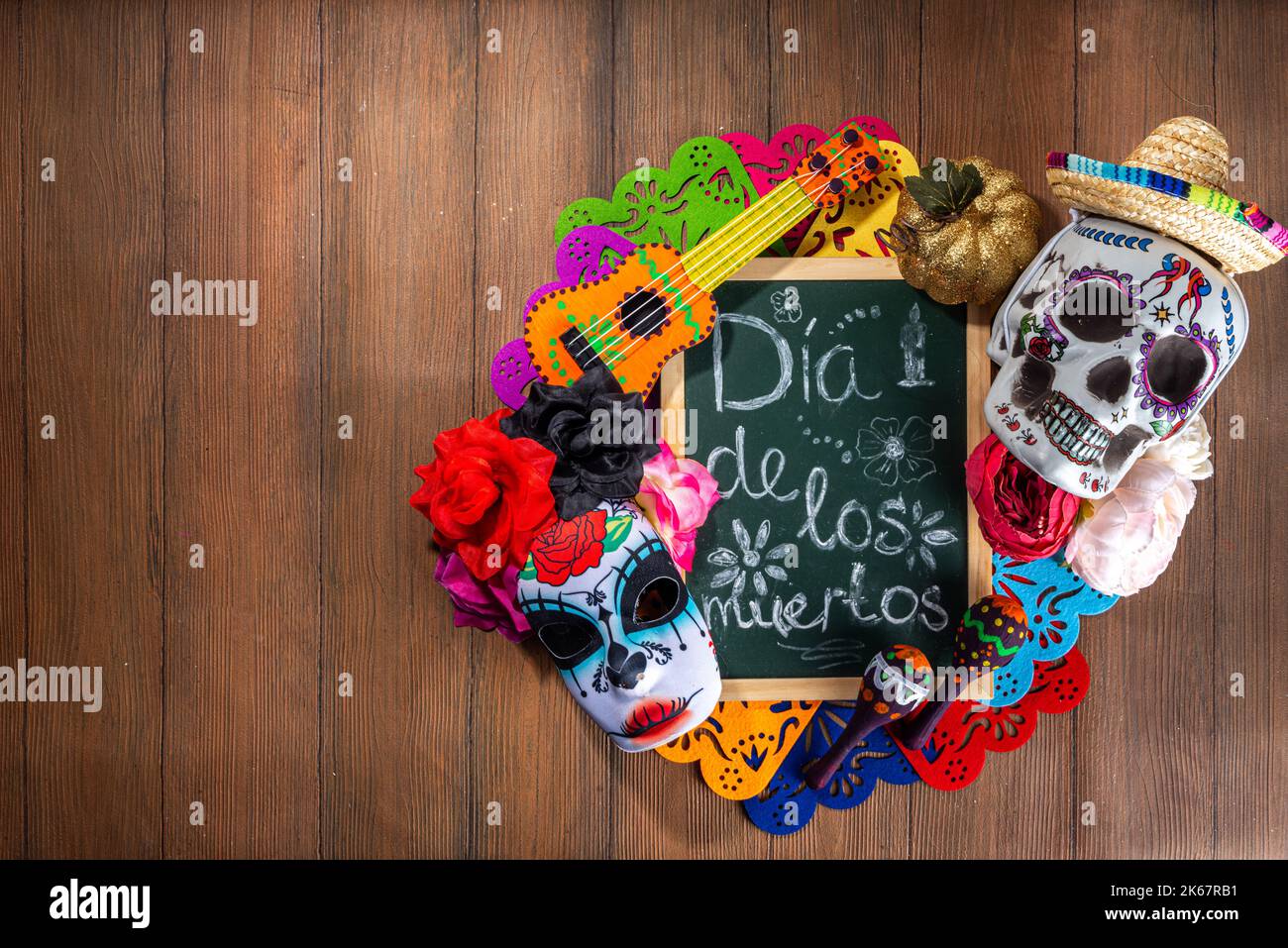 Spanish Mexican traditional holiday, autumn festival Day of the Dead ...