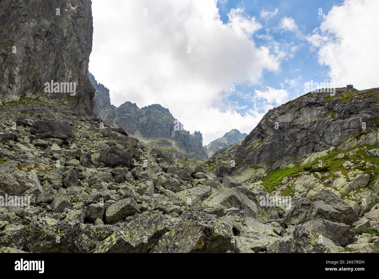 The Velka Studena dolina valley in Slovakia on a cloudy day Stock Photo ...