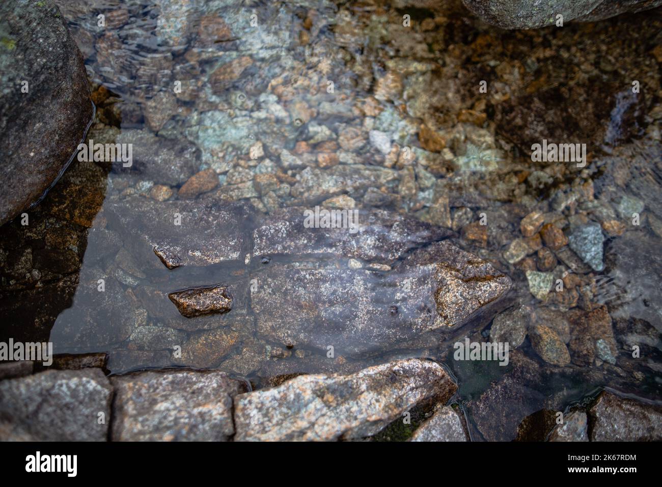 The rocks underwater at The Velka Studena dolina valley Stock Photo - Alamy
