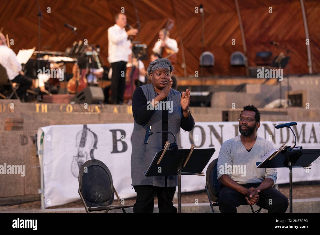 Sign language interpreter Boston Landmarks Orchestra summer outdoor ...