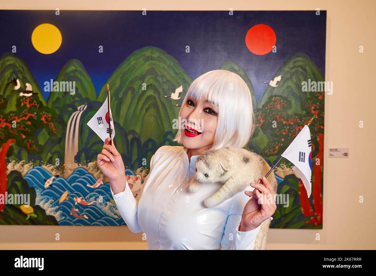 EDITORIAL USE ONLY Nancy Lang attends the first day of the StART art ...