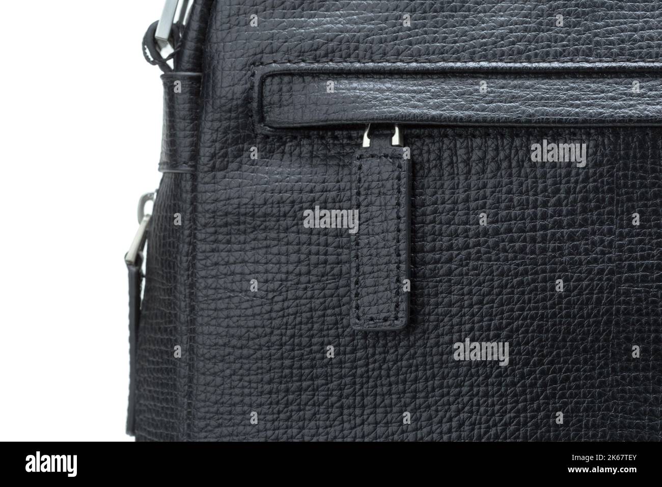 Male fashion leather handbag isolated on white background Stock Photo ...