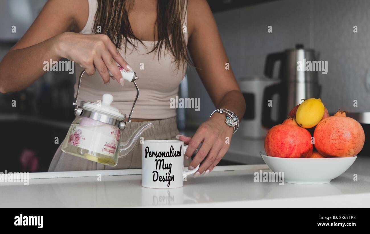personalized mug design and women. personalised mug mock-up design for ...
