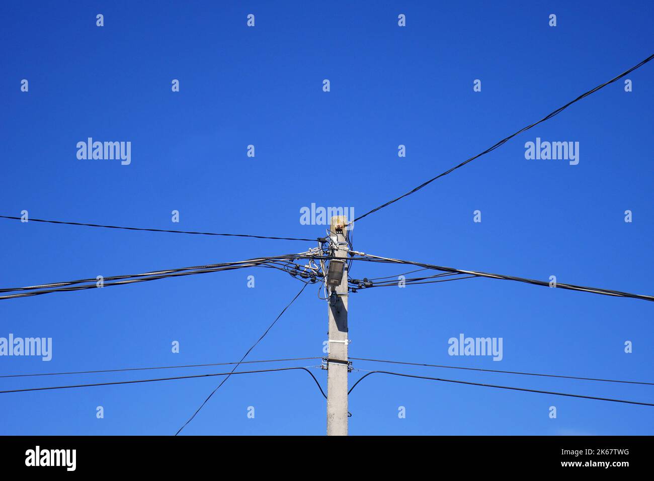 Telegraph pole, Szigethalom, Hungary Stock Photo - Alamy