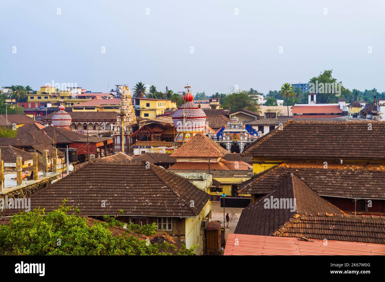 Udupi, Karnataka, India : High anle view of the Krishna temple and the ...